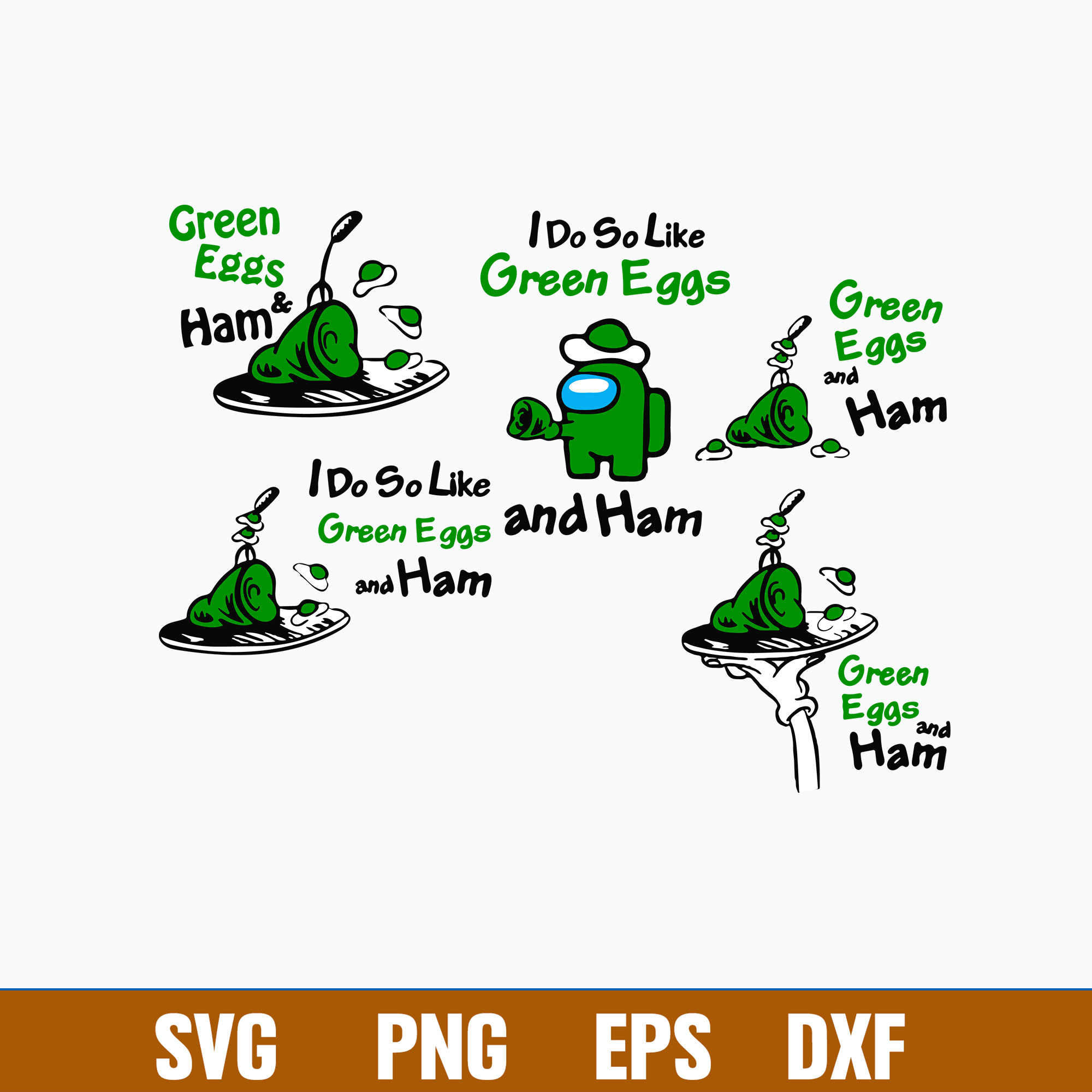 Green Eggs and Ham Svg, Among Us Svg, Dr Seuss Svg, Png Dxf | Inspire ...
