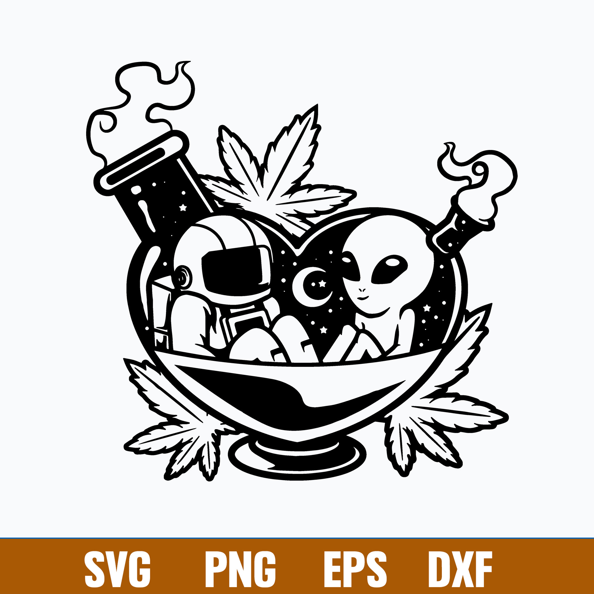 High Astronaut and Alien Svg, Png Dxf Eps Digital File | Inspire Uplift