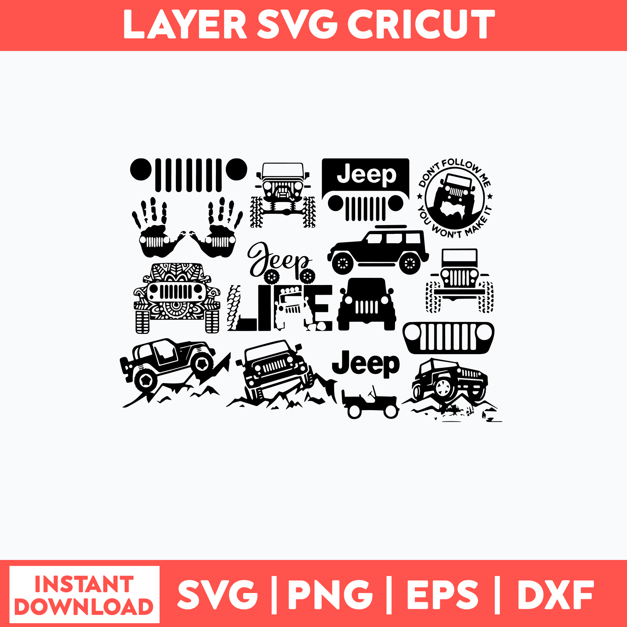 Jeep Bundle Svg, Jepp Svg, Car svg, Png Dxf Eps File | Inspire Uplift