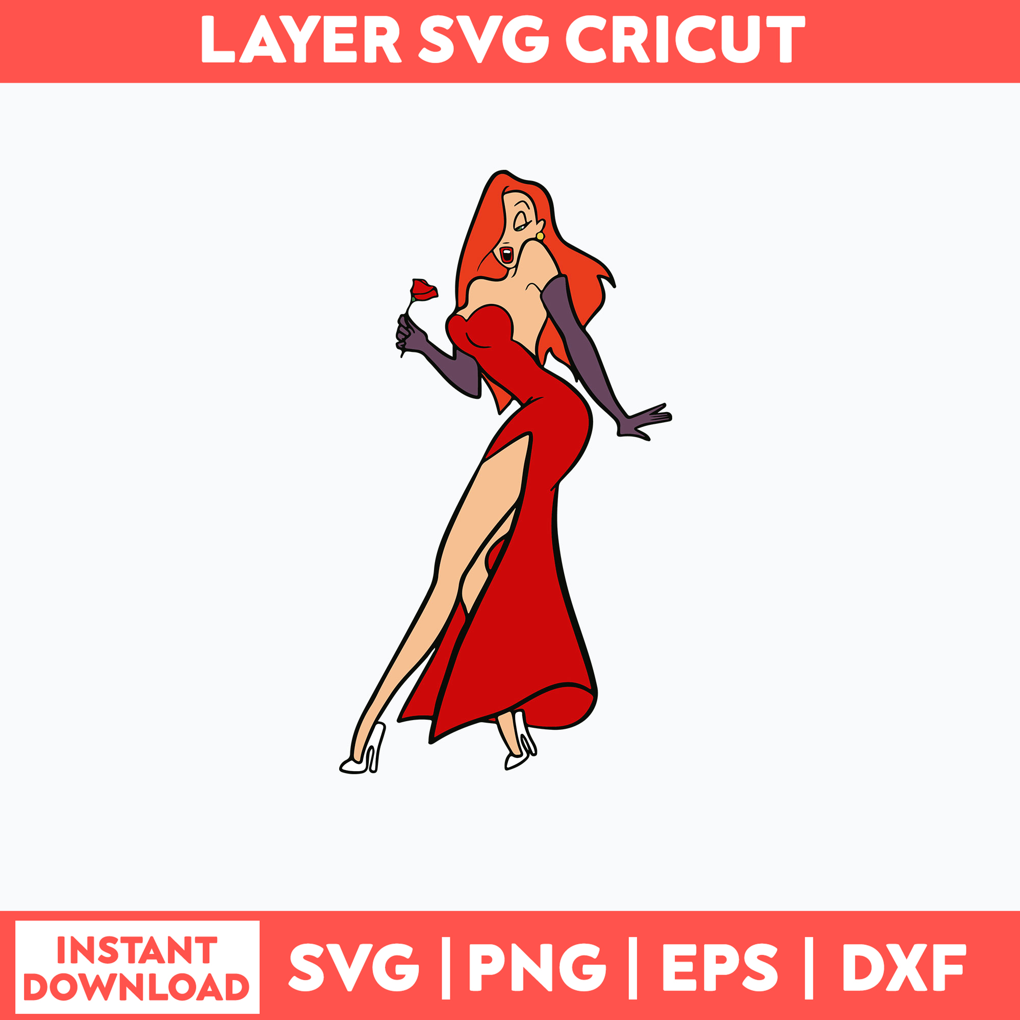 Jessica Rabbit Svg, Jessica Svg, Disney Svg, Png Dxf Eps Fil | Inspire ...
