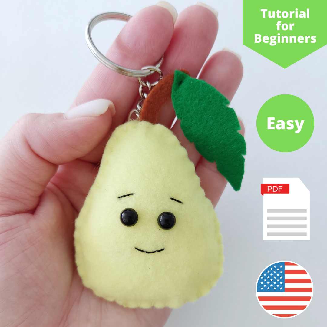 DIY Pear Felt Toy Keychain: A Step-by-Step Tutorial | Inspire Uplift