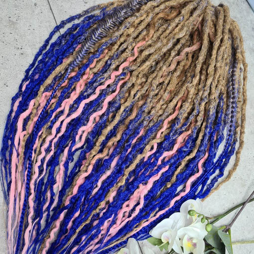 curled textured crochet dreadlocks - Inspire Uplift