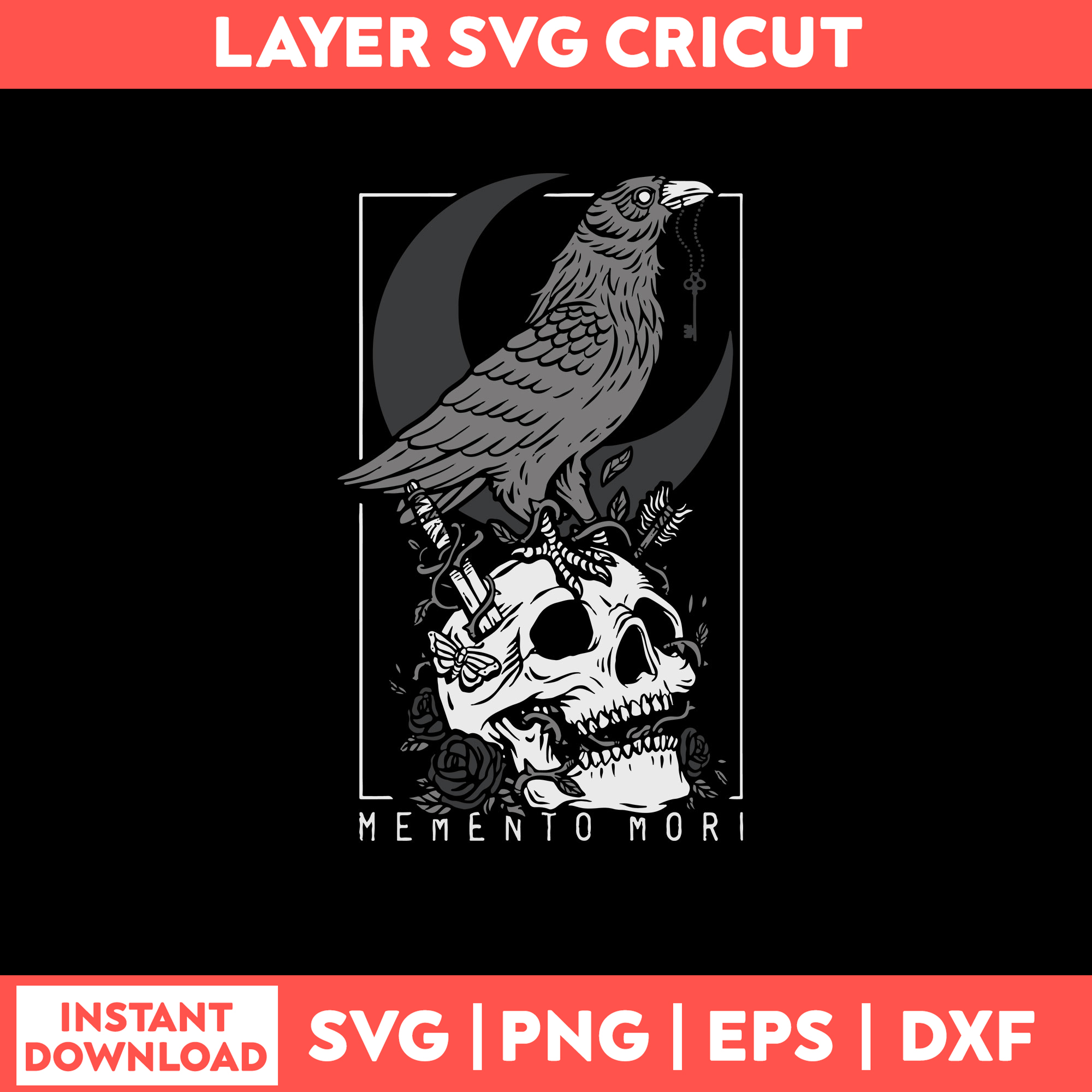 Memento Mori Svg, Skull Svg, Png Dxf Eps File | Inspire Uplift