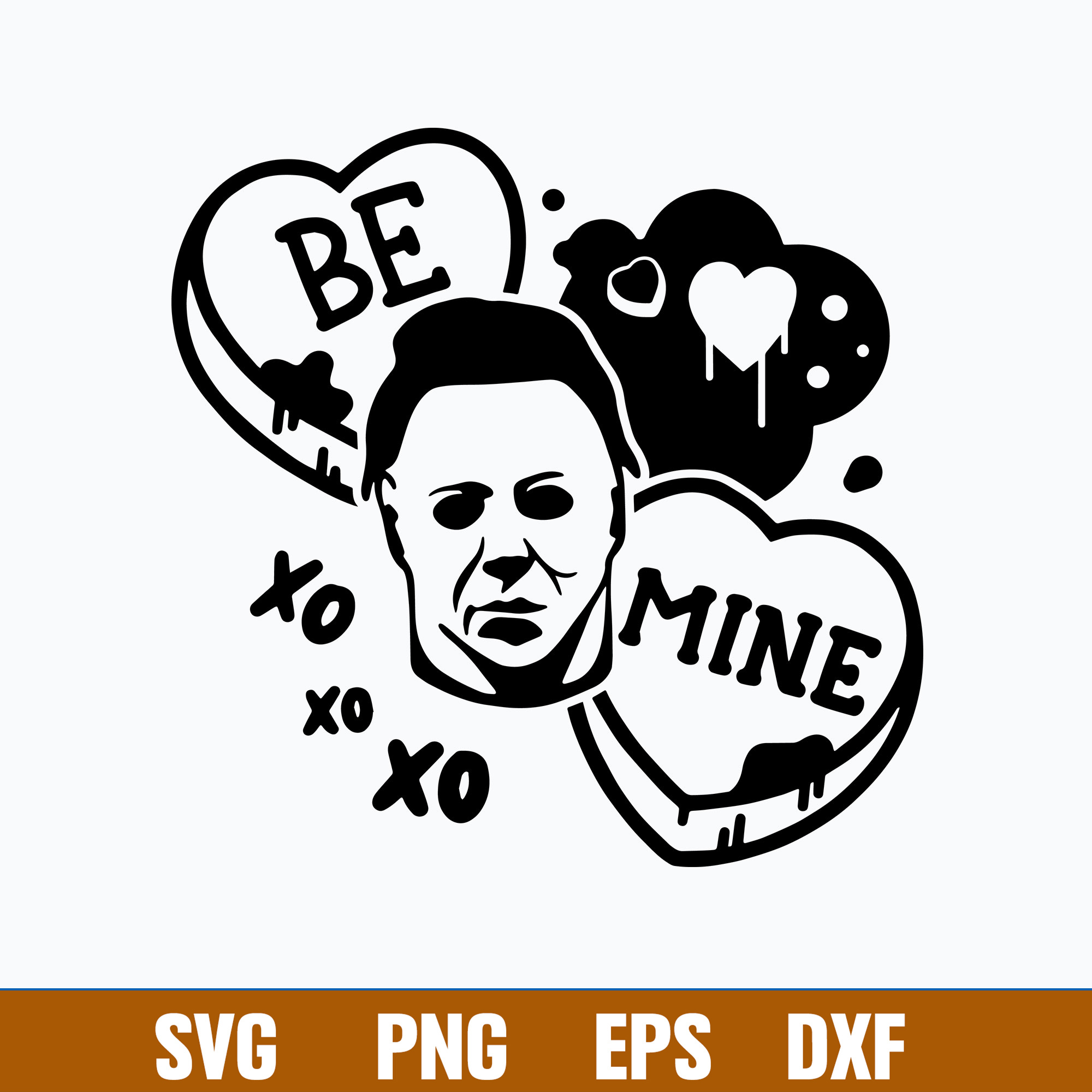 Michael Myers Be Mine Svg, Candy Hearts Svg, Michael Myers - Inspire Uplift