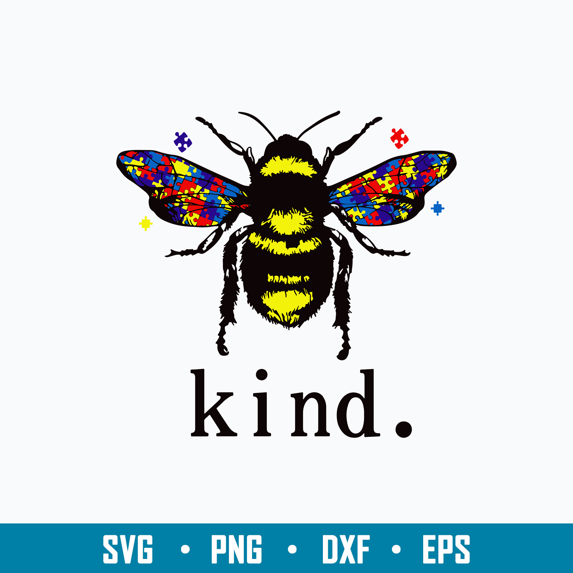 Autism Bee Kind Svg, Autism Awareness Svg, Bee Svg, Png Dxf | Inspire ...
