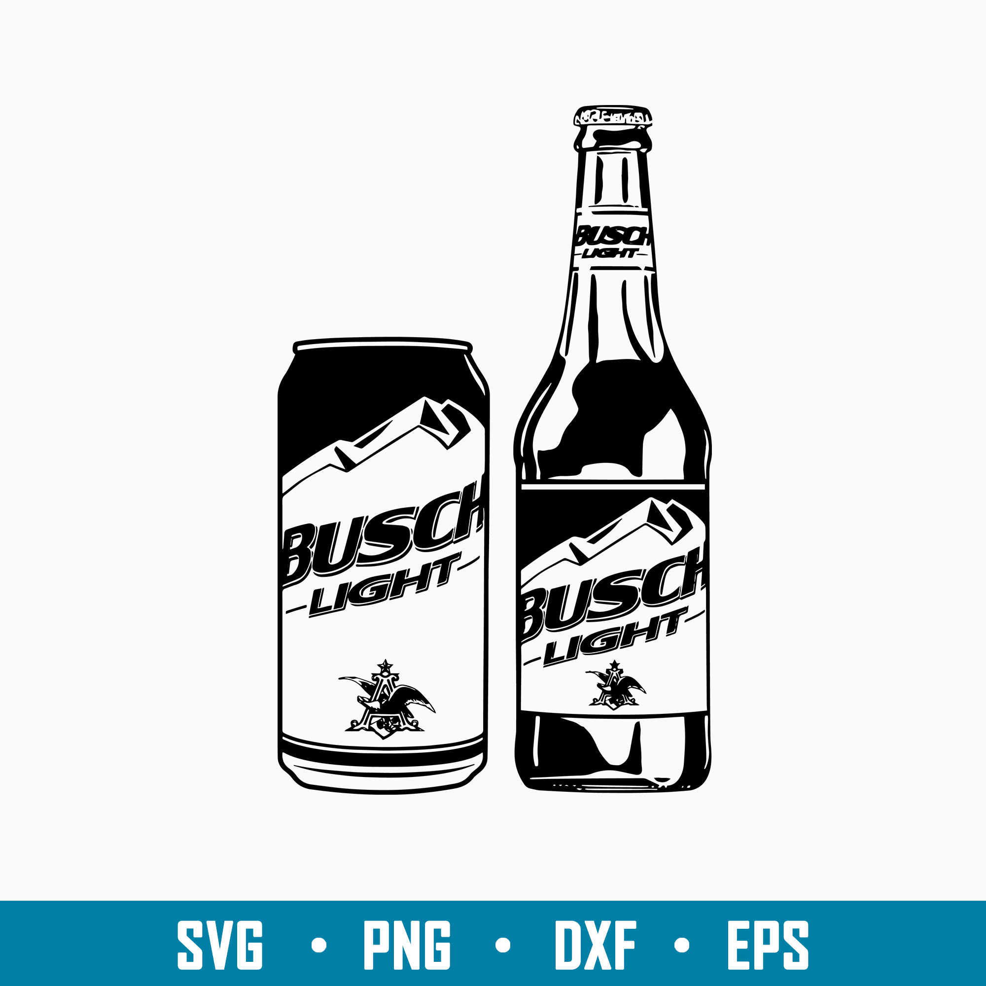 Busch Light Bottle And Can Svg, Busch Light Svg, Png Dxf Eps | Inspire ...