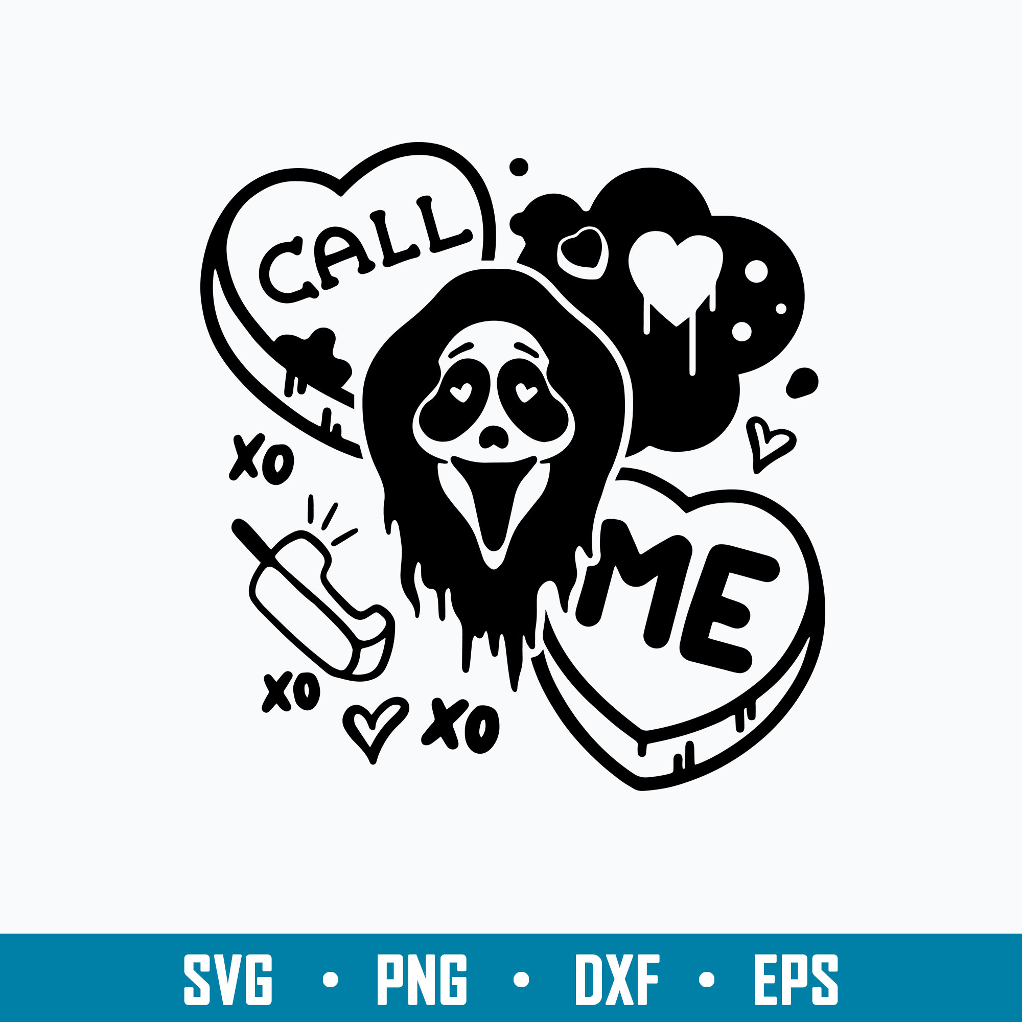 Call Me Svg, Candy Hearts Funny Svg, Scream Svg, Horror Vale | Inspire ...