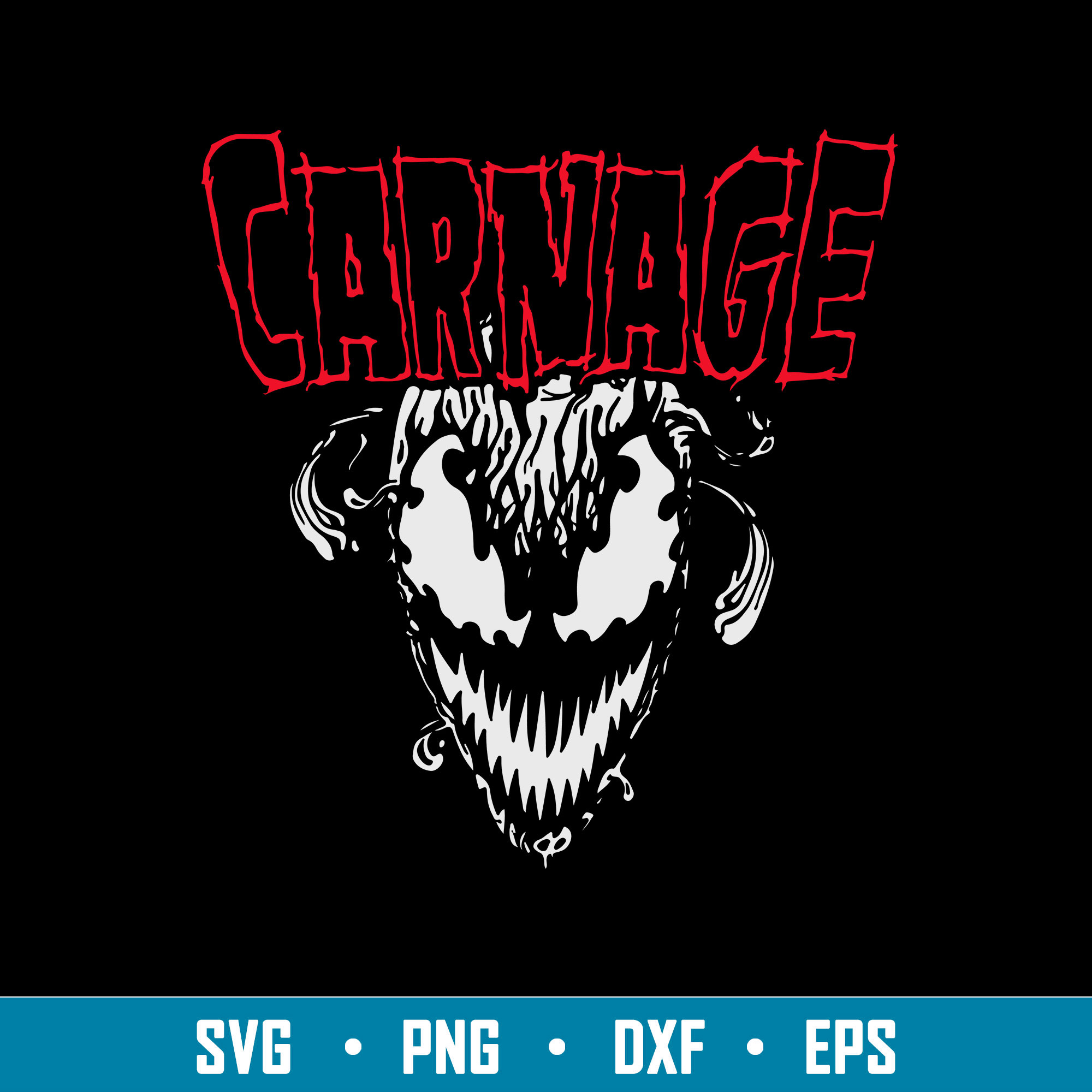 Carnage Venom Svg, Venom Svg, Venom Monster Svg, Png Dxf Eps | Inspire ...