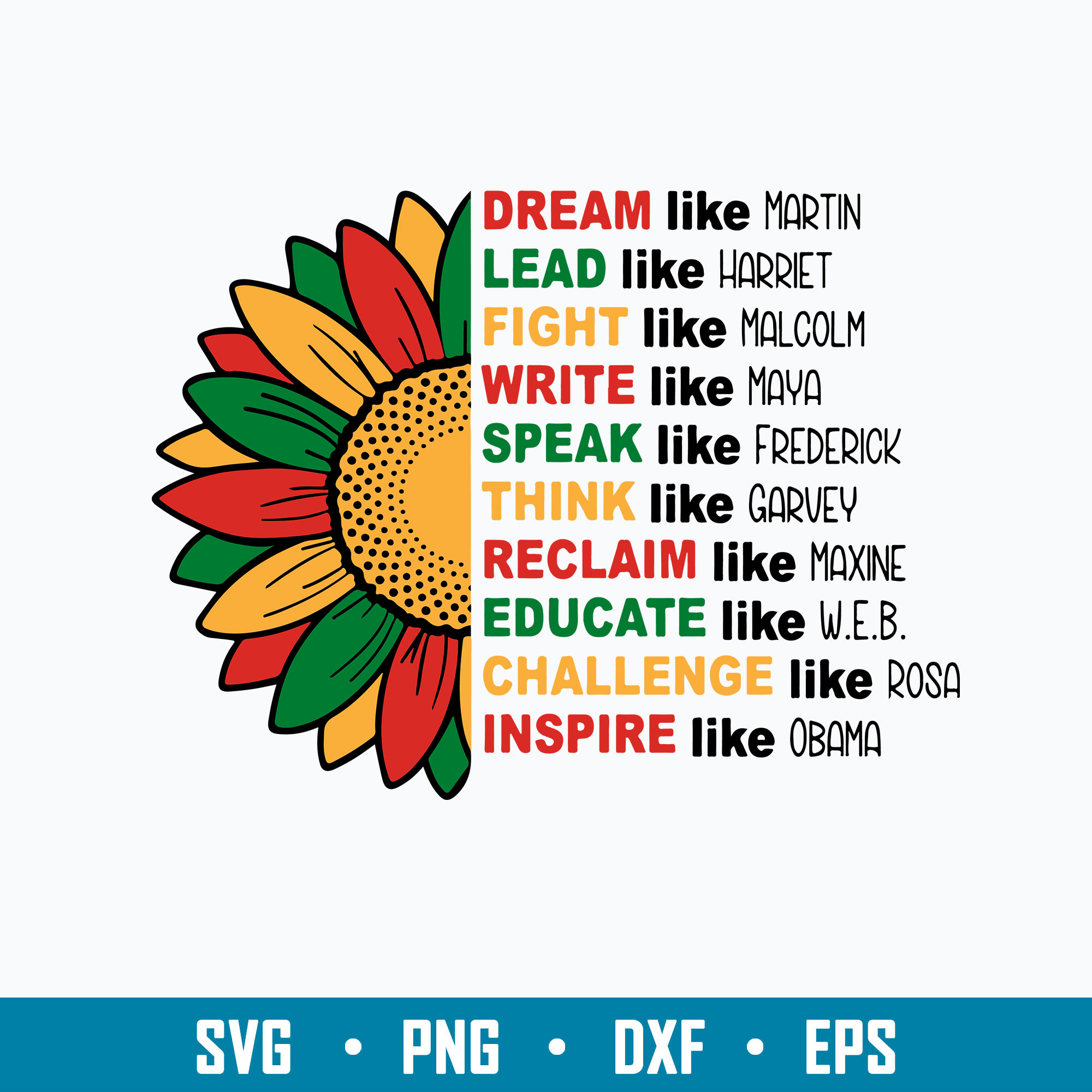 Dream Like Martin Svg, Juneteenth Svg, Black History Month S | Inspire ...