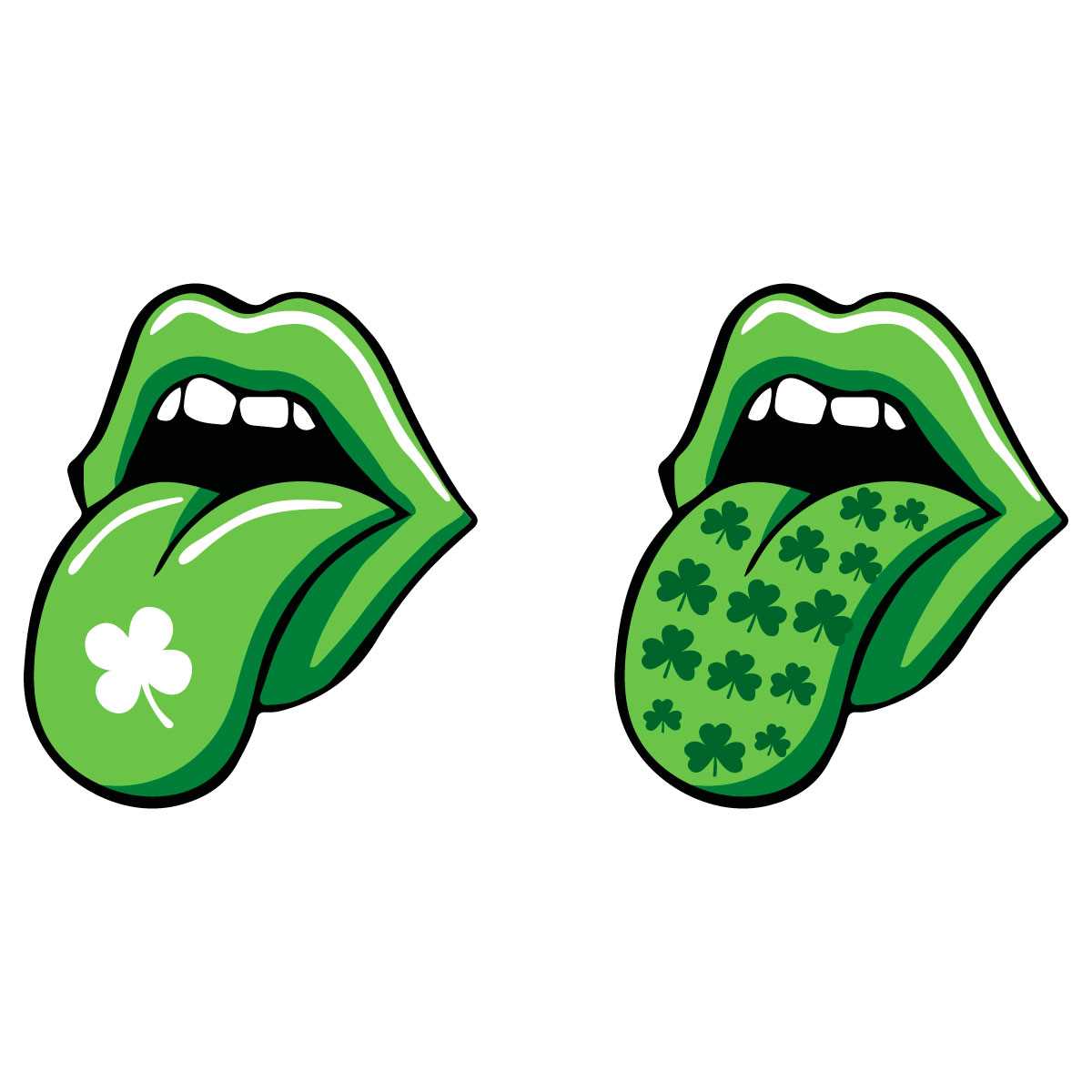 St Patricks Day Lips with Tongue Out Shamrock SVG, St. Patri | Inspire ...