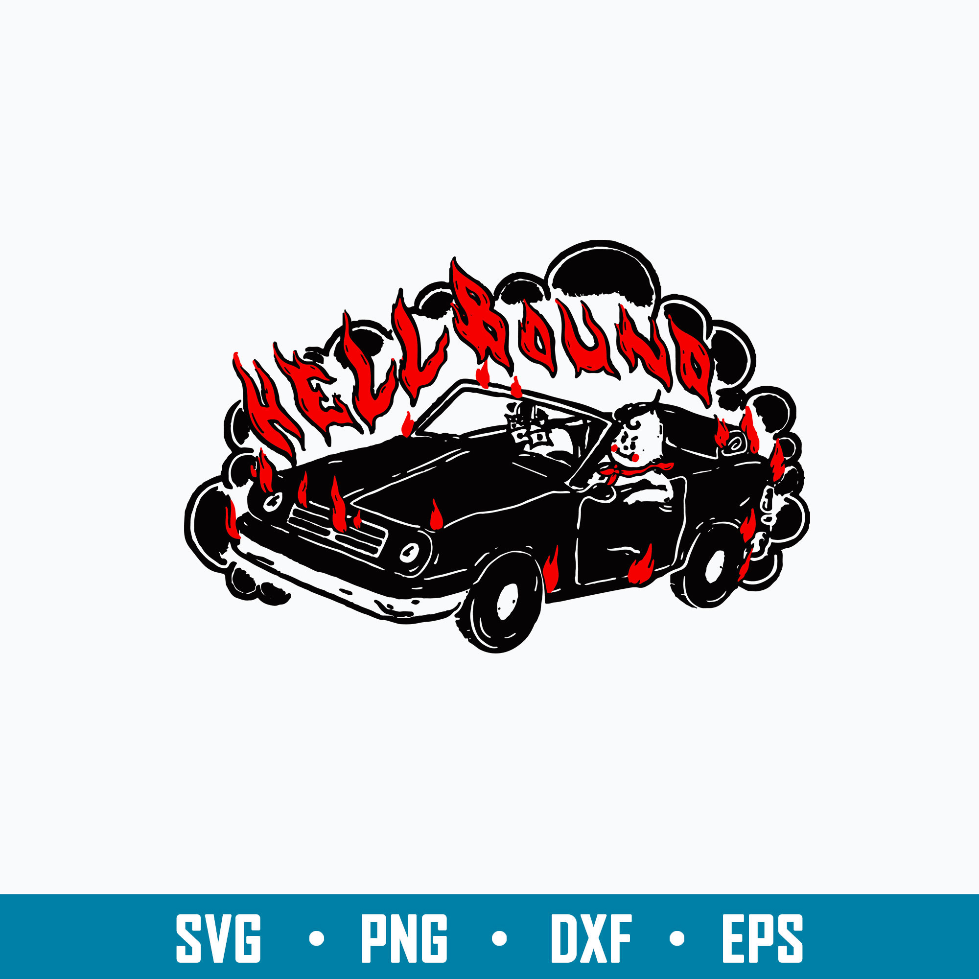 Hellbound Svg, Png Dxf Eps Digital File | Inspire Uplift