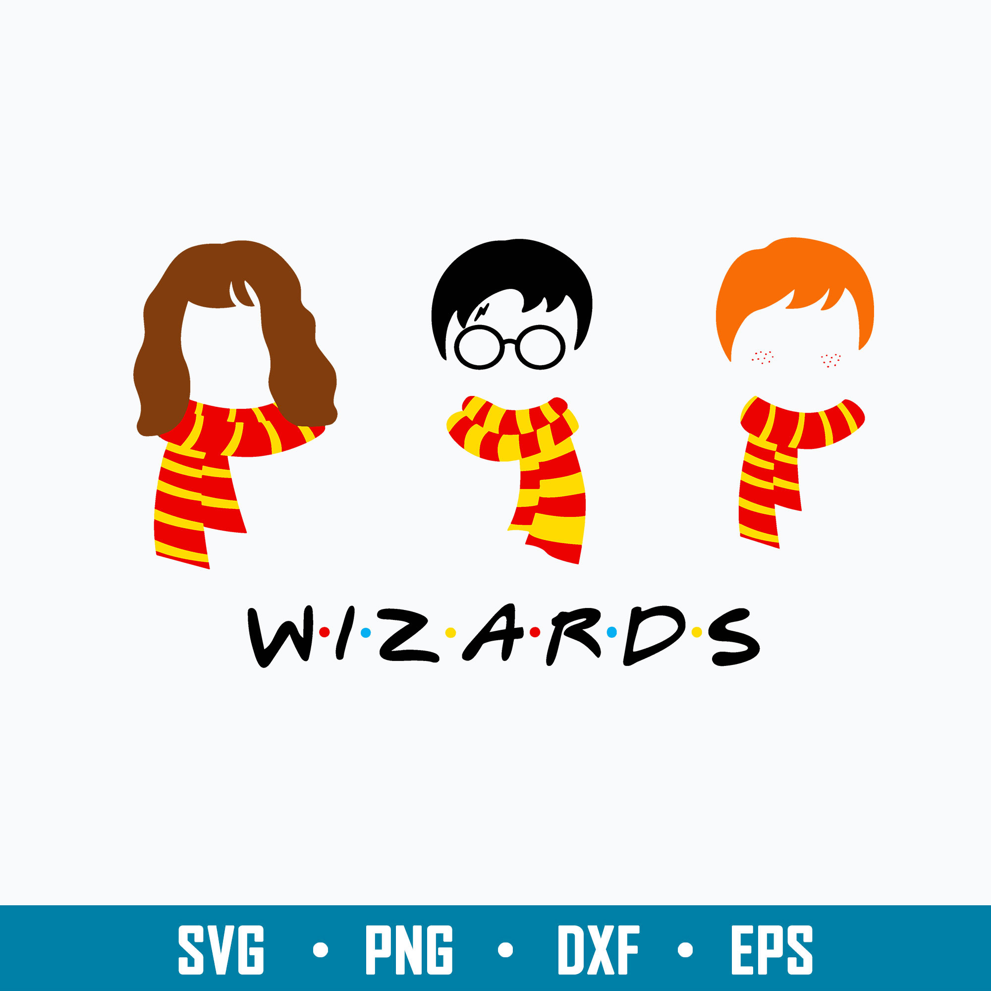 Hermione Ron and Harry Svg, Harry Potter Svg, Png Dxf Eps Fi | Inspire ...