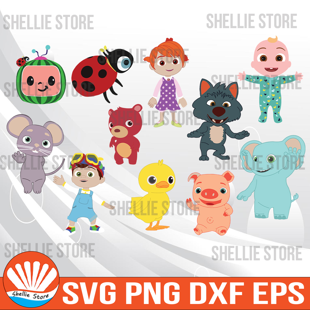 Cocomelon Svg Bundle Layered Item, Coco Melon Clipart, Cricu | Inspire ...
