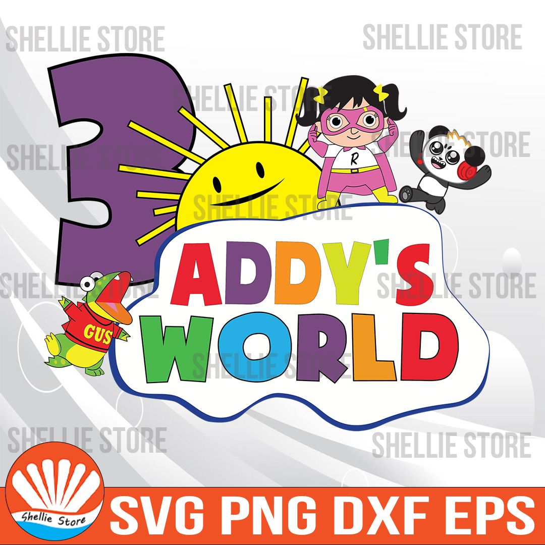 Personalized name And Age Ryan's World Cartoon Characters Na - Inspire ...