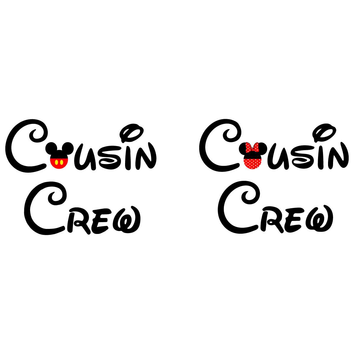 Cousin Crew Mickey And Minnie Mouse SVG PNG, Family Svg | Inspire Uplift