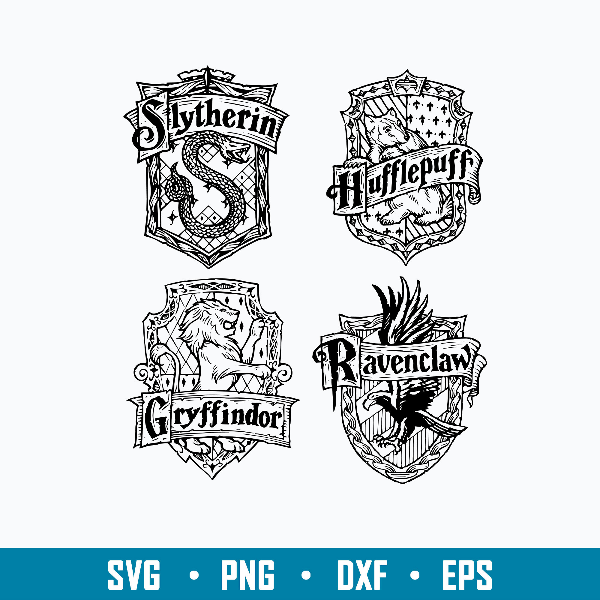 Hogwarts Houses Svg, Wizardy House Classes Svg Bundle, Harry | Inspire ...