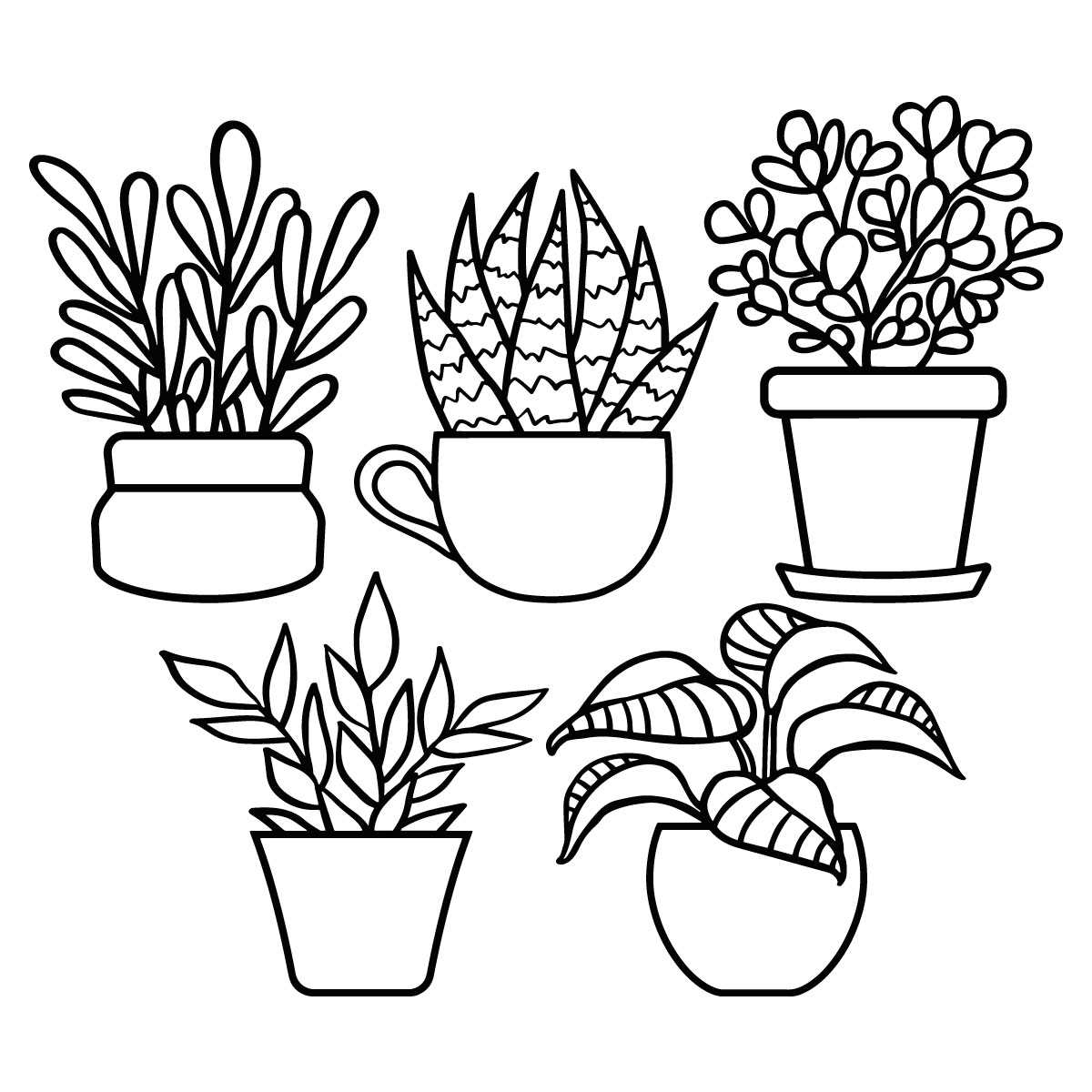 Plant Bundle SVG Silhouette, Tree Svg, Plant Svg, Tree Desig | Inspire ...