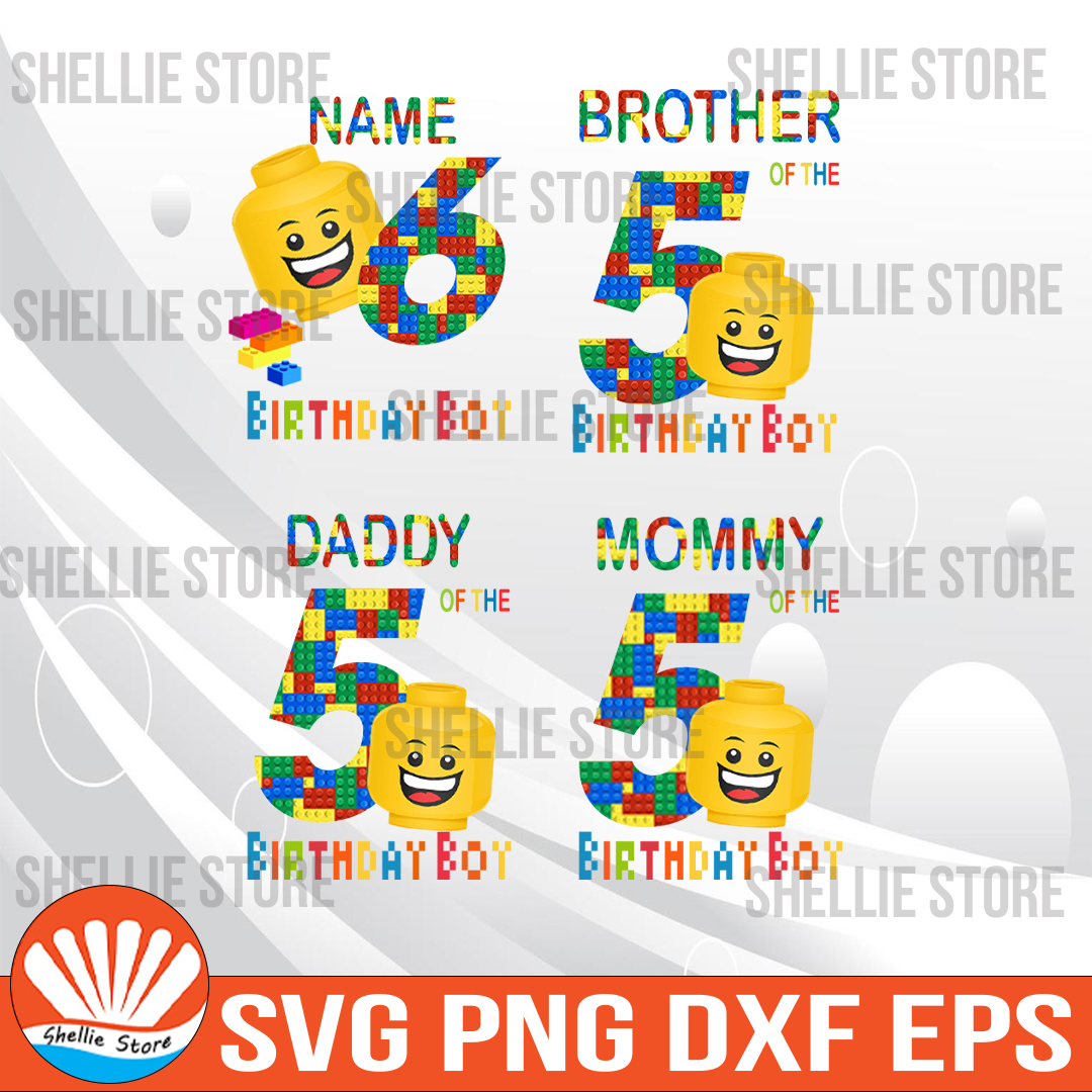 Personalized Lego Birthday Boy svg,Birthday Svg, Cartoon, Cu - Inspire ...