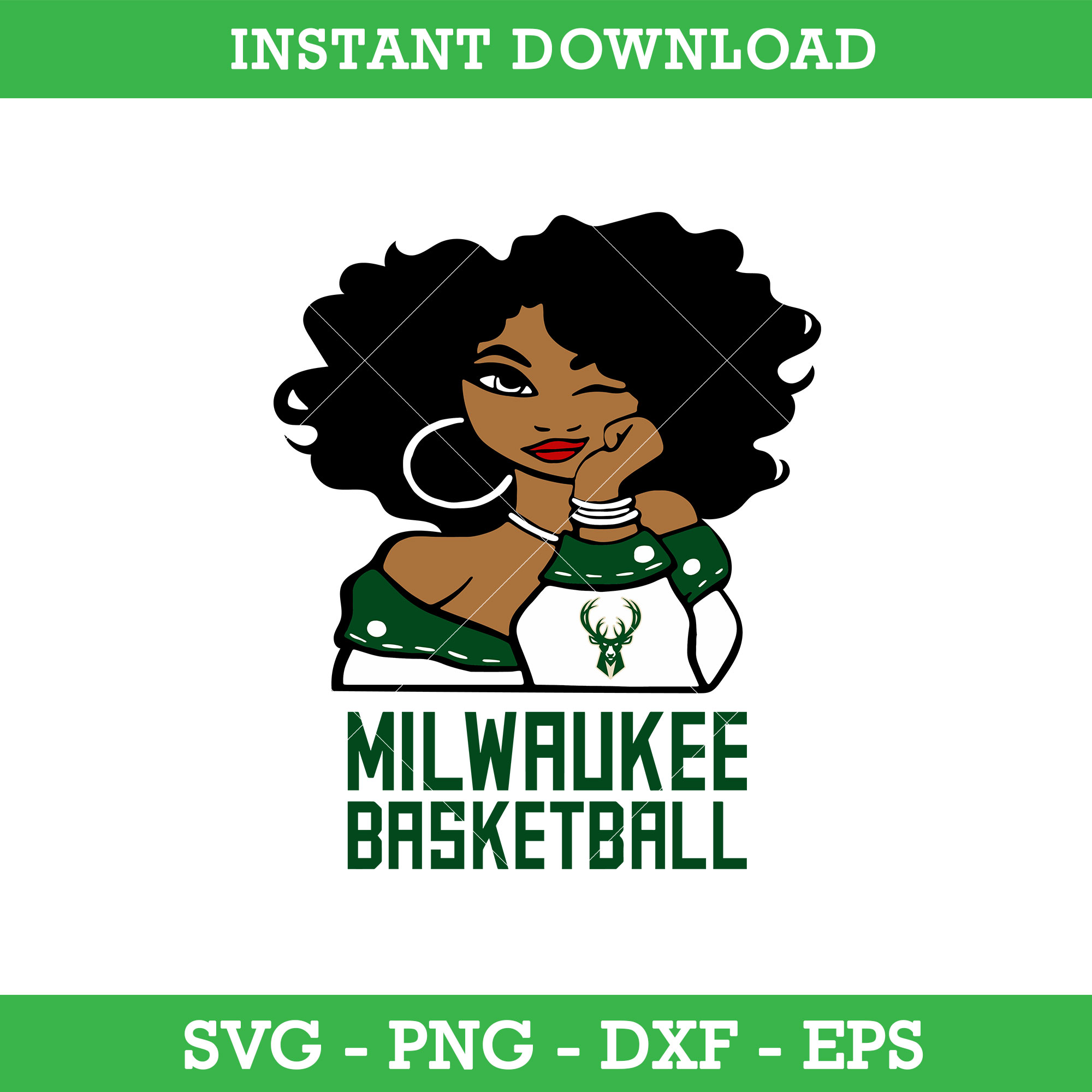 Milwaukee Bucks Girl Svg, Milwaukee Bucks Svg, Girl Sport Sv | Inspire ...