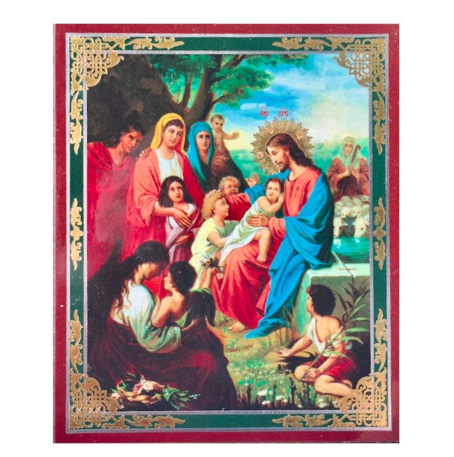 Jesus Christ icon Blessing/Teaching the Children | Handmade - Inspire ...