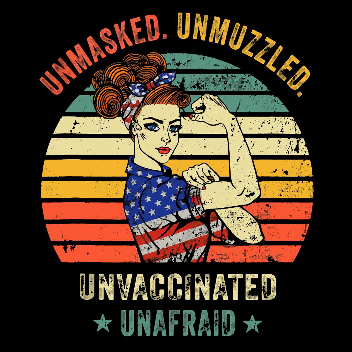 Unmasked Unmuzzled Unvaccinated Unafraid Svg, Trending Svg | Inspire Uplift