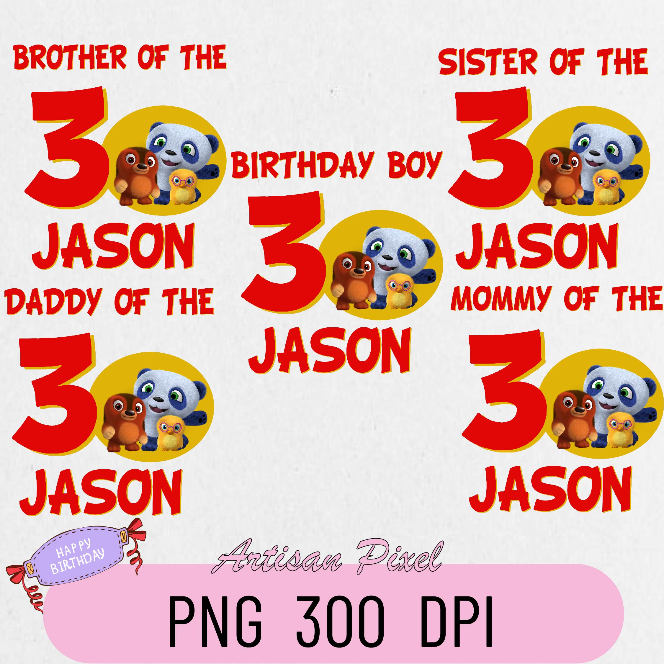 Ruff Ruff Tweet and Dave Birthday Png, Custom Family Matchin | Inspire ...