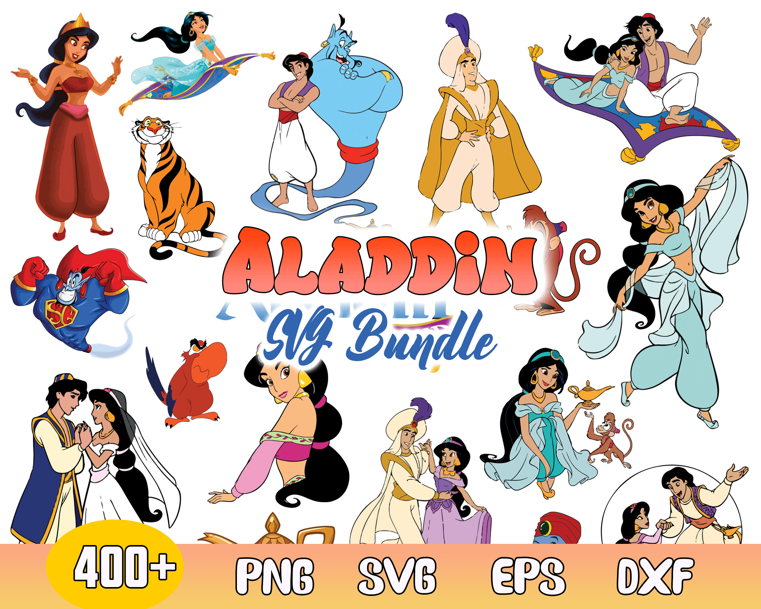 Aladdin Bundle Svg, Aladdin Svg, Disney Aladdin Svg, Princes | Inspire ...