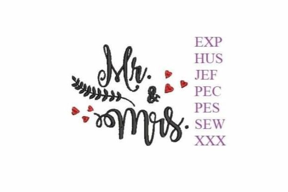 Mr and Mrs EmbroideryWedding Designs Embroidery Designs | Inspire Uplift