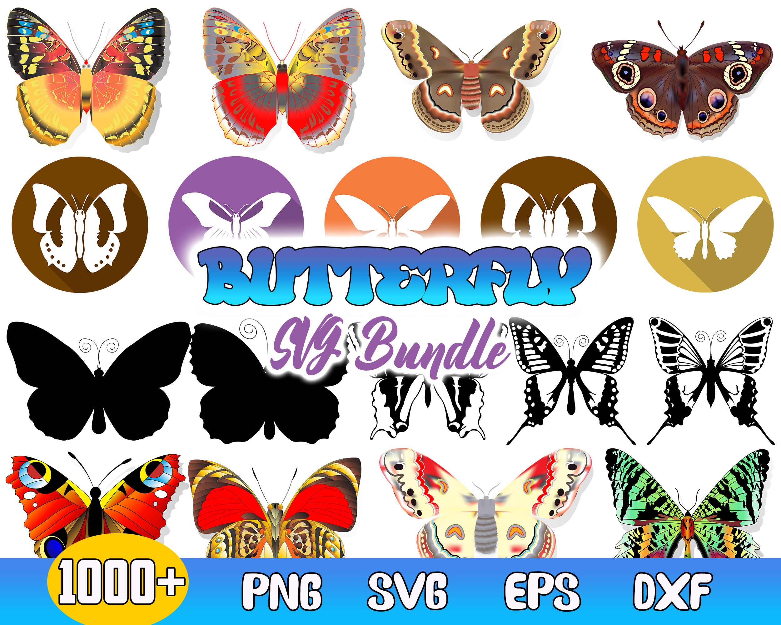 Butterfly Bundle Svg, Butterfly Svg, Butterfly Clipart, Butt - Inspire ...