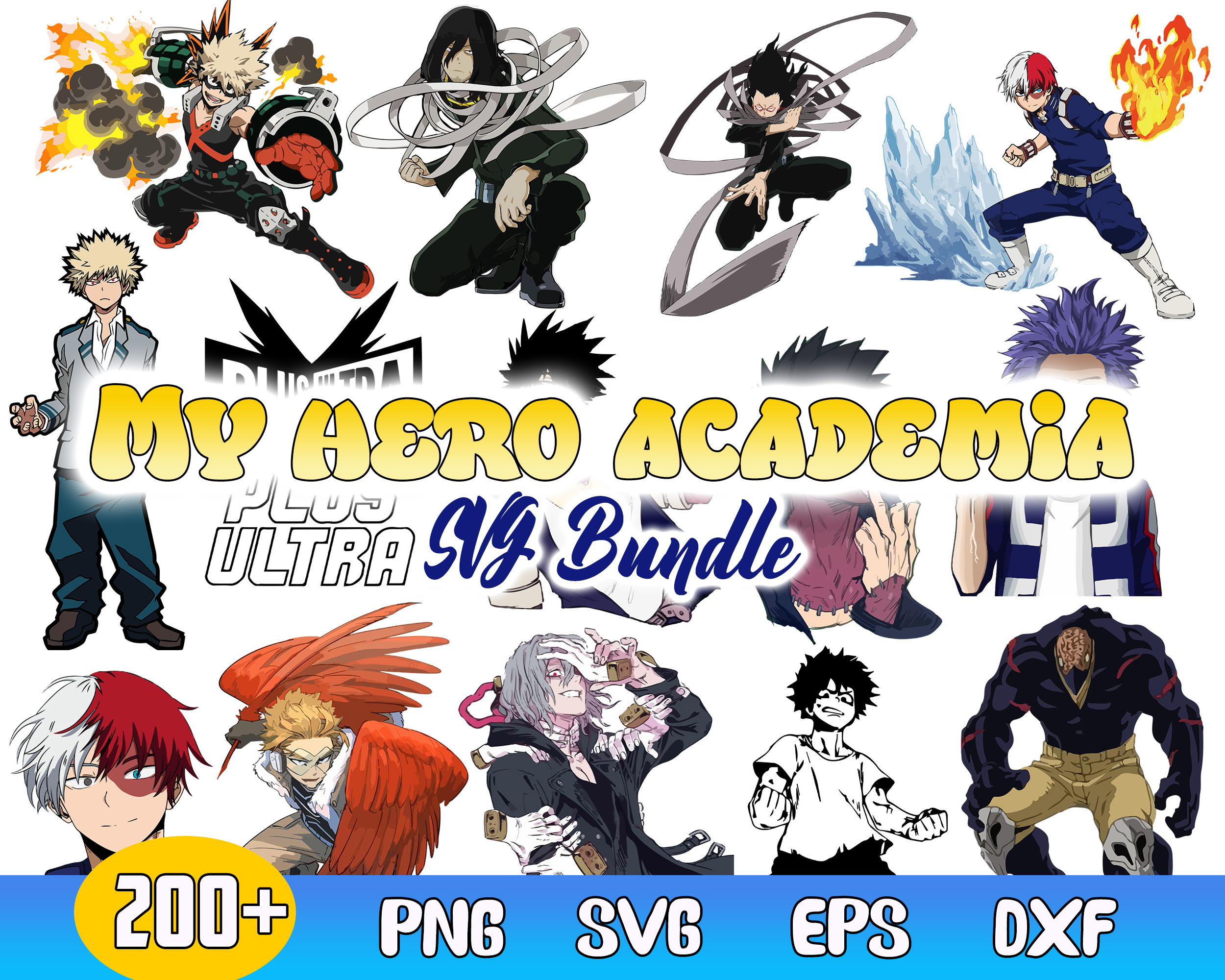 My Hero Academia Bundle Svg, Hero Academia Svg, My Hero Aca | Inspire ...
