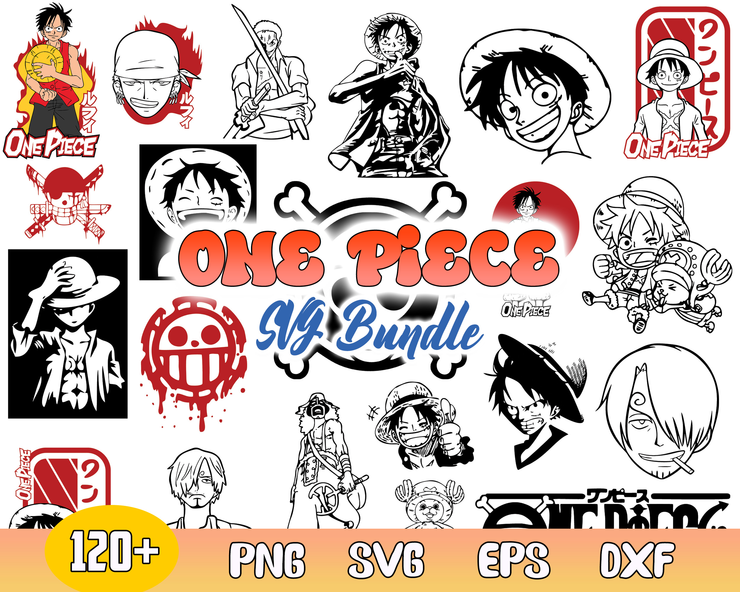 Once Piece Bundle Svg, Once Piece Manga Svg, Once Piece Anim - Inspire ...