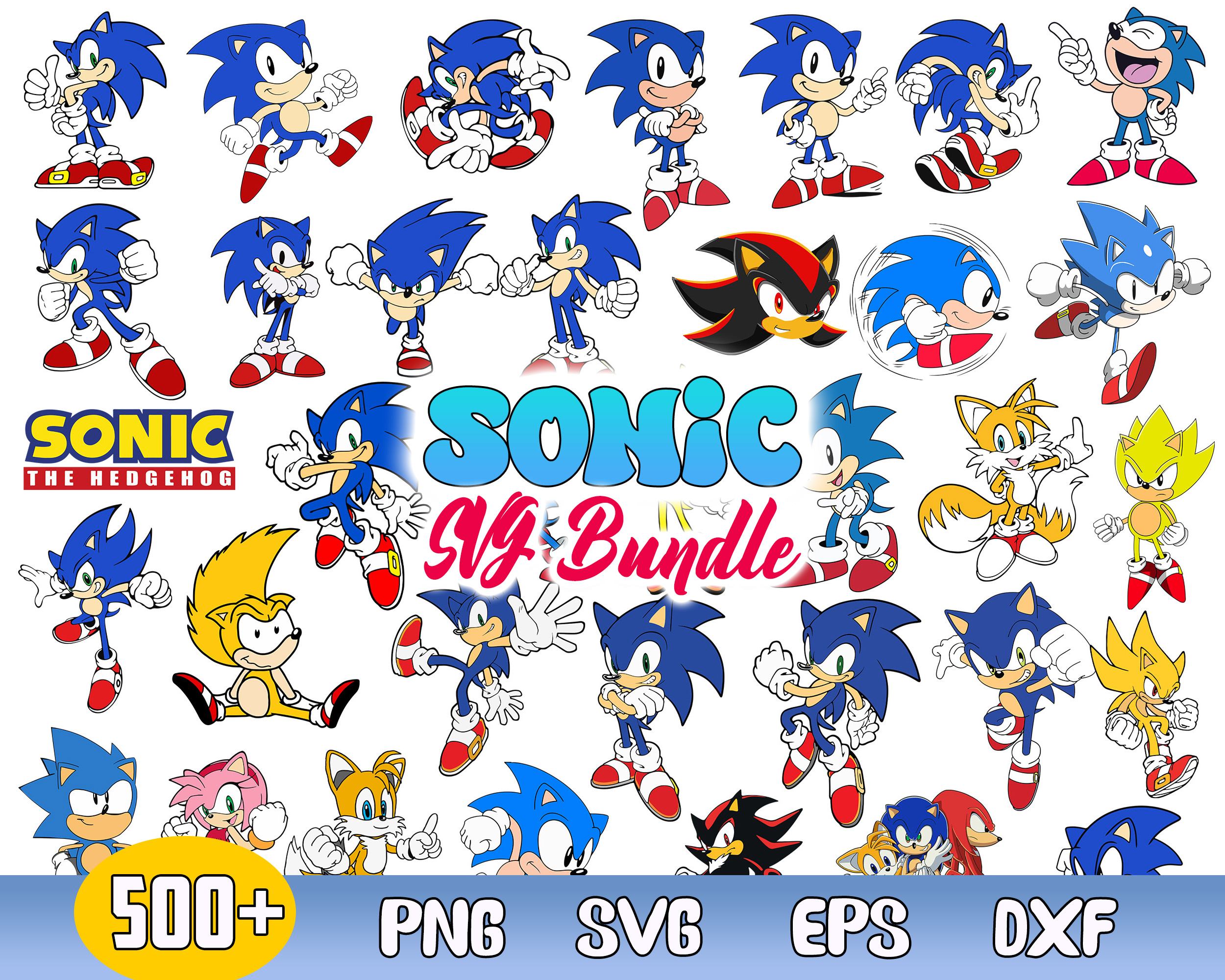 Sonic Bundle Svg, Sonic The Hedgehog Svg, Sonic Svg, Sonic C | Inspire ...
