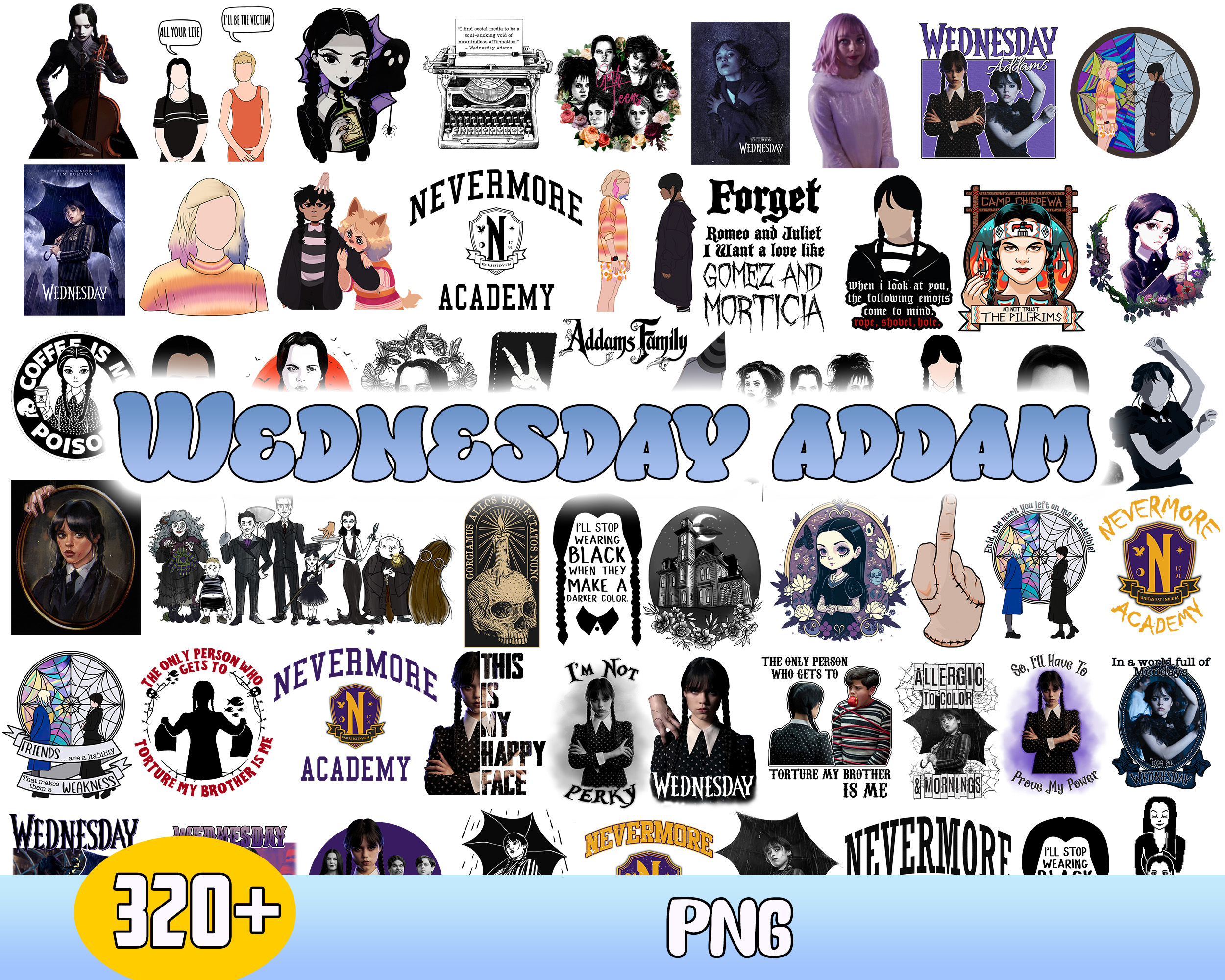 Wednesday Png Bundle, Wednesday Addams Png, Jenna Ortega Png | Inspire ...