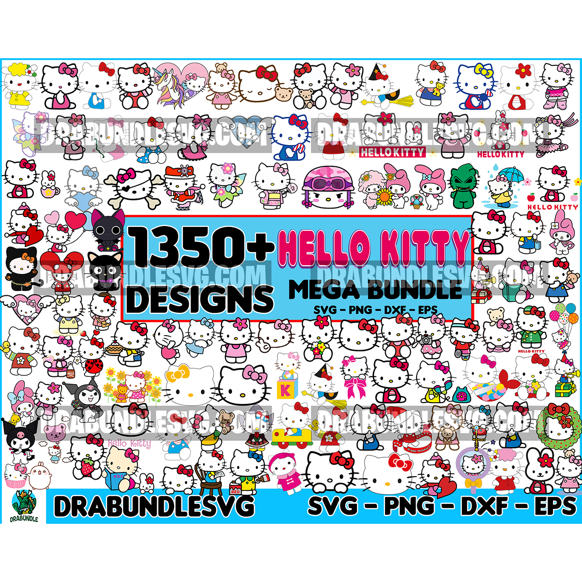 1350 Hello Kitty SVG Files, Hello Kitty SVG Bundle, Hello Ki | Inspire ...