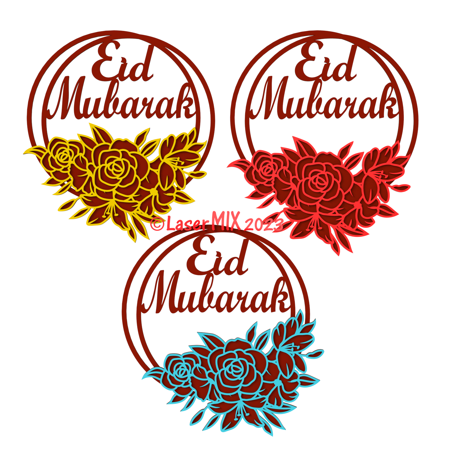 Eid Mubarak wreath. Islamic Laser cutting SVG files. Ramadan | Inspire ...