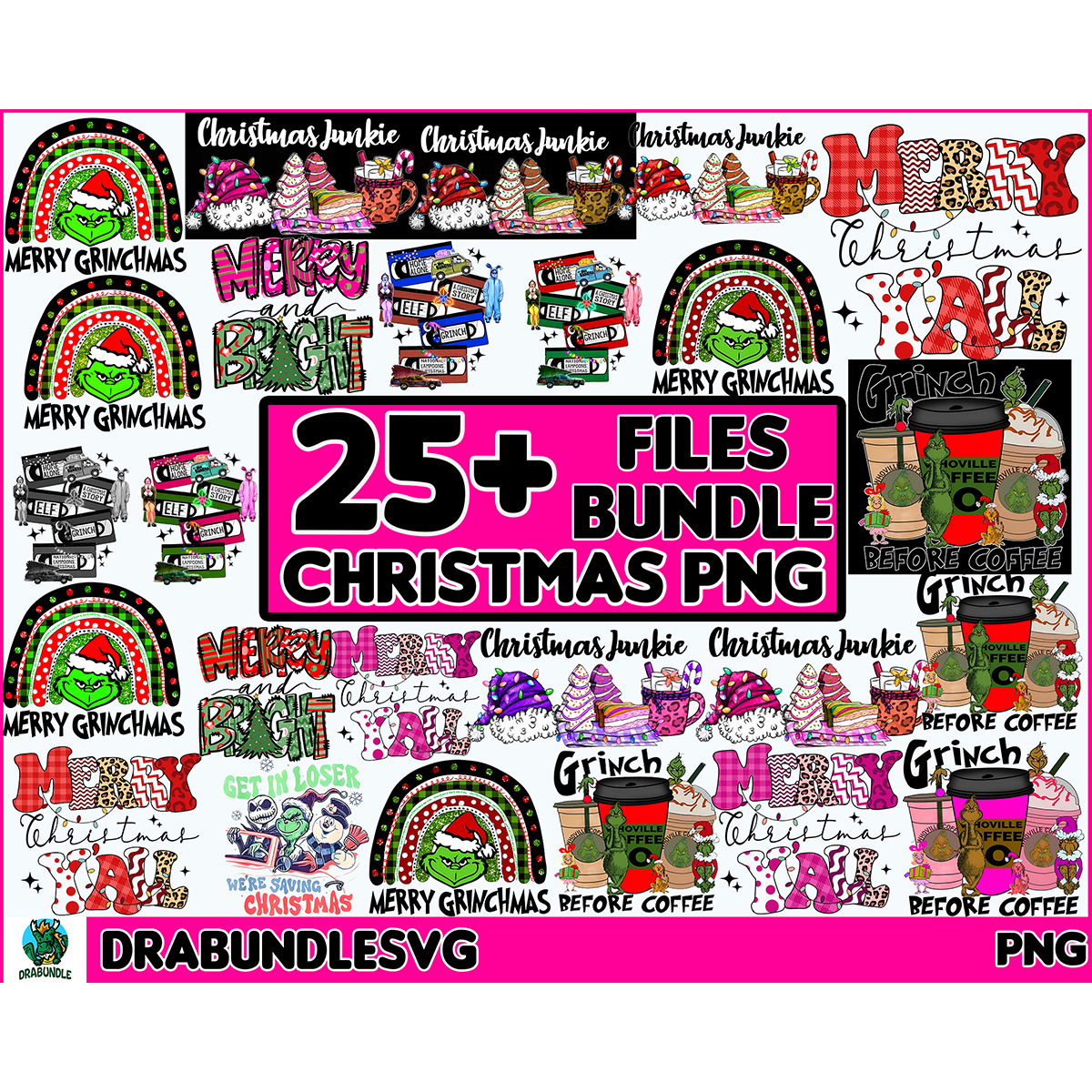 25 Christmas Bundle Png, Merry Christmas Png, Christmas Png, - Inspire ...