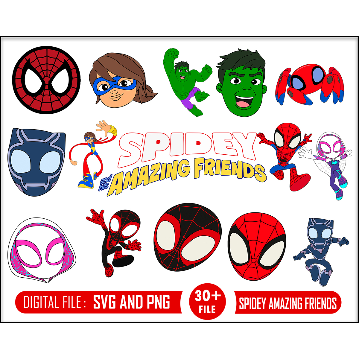 30 Spidey, Amazing Friends svg and png, clipart, eps, png, d | Inspire ...
