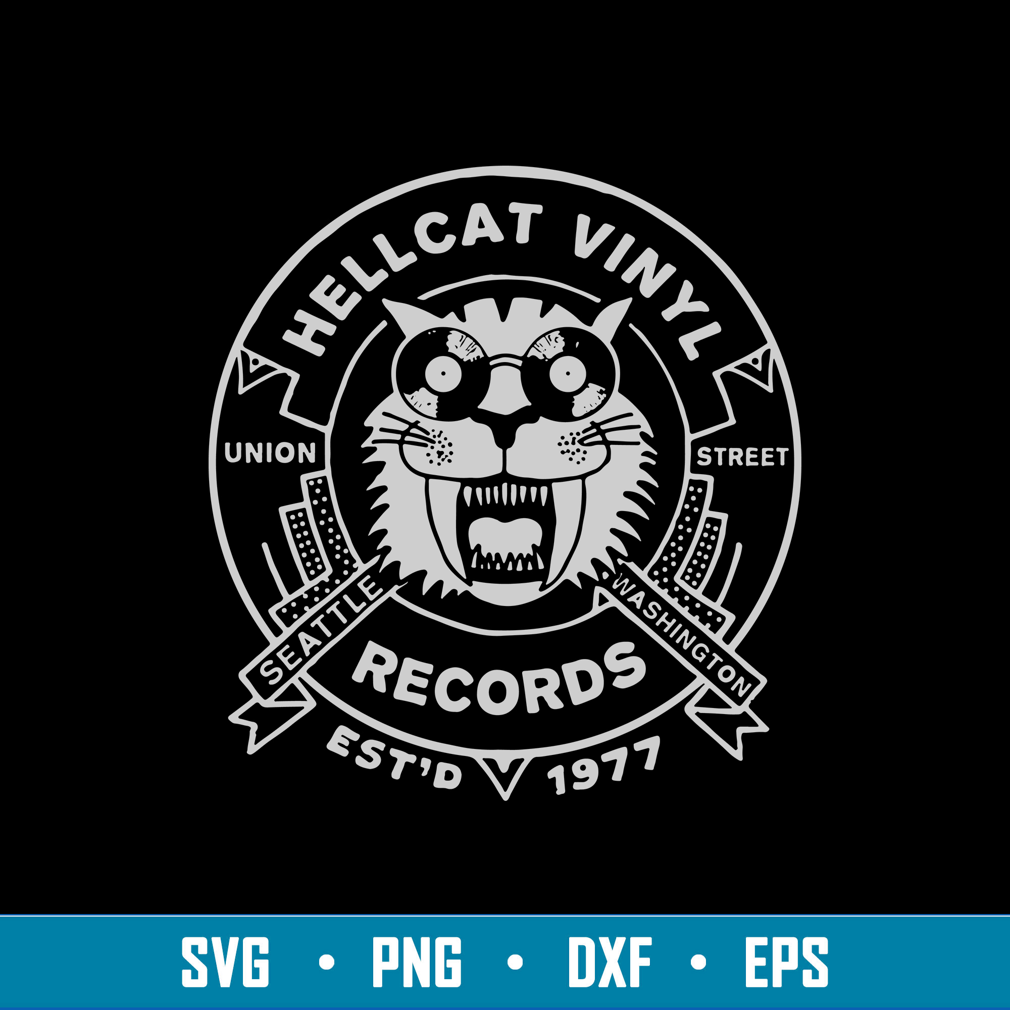 Hellcat Vinyl Records Svg, Png Dxf Eps File | Inspire Uplift