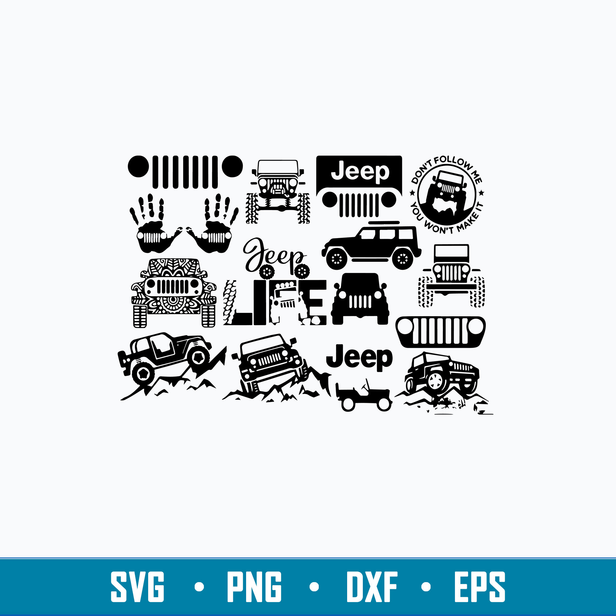 Jeep Bundle Svg, Jepp Svg, Car svg, Png Dxf Eps File | Inspire Uplift