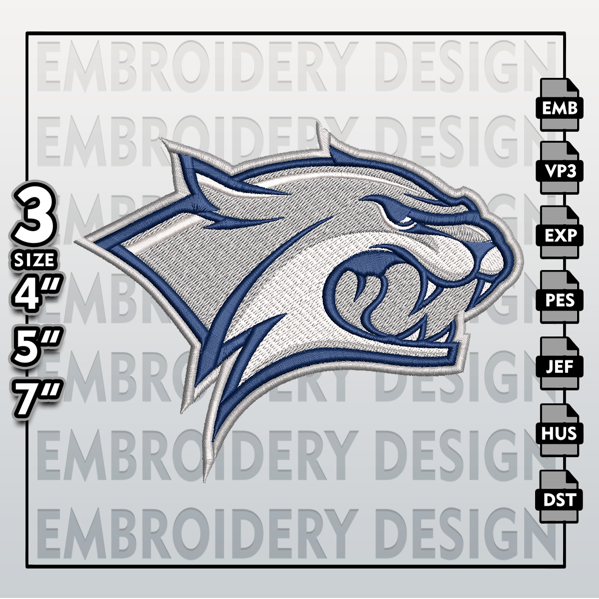 New Hampshire Wildcats Embroidery Designs, NCAA Logo Embroid | Inspire ...