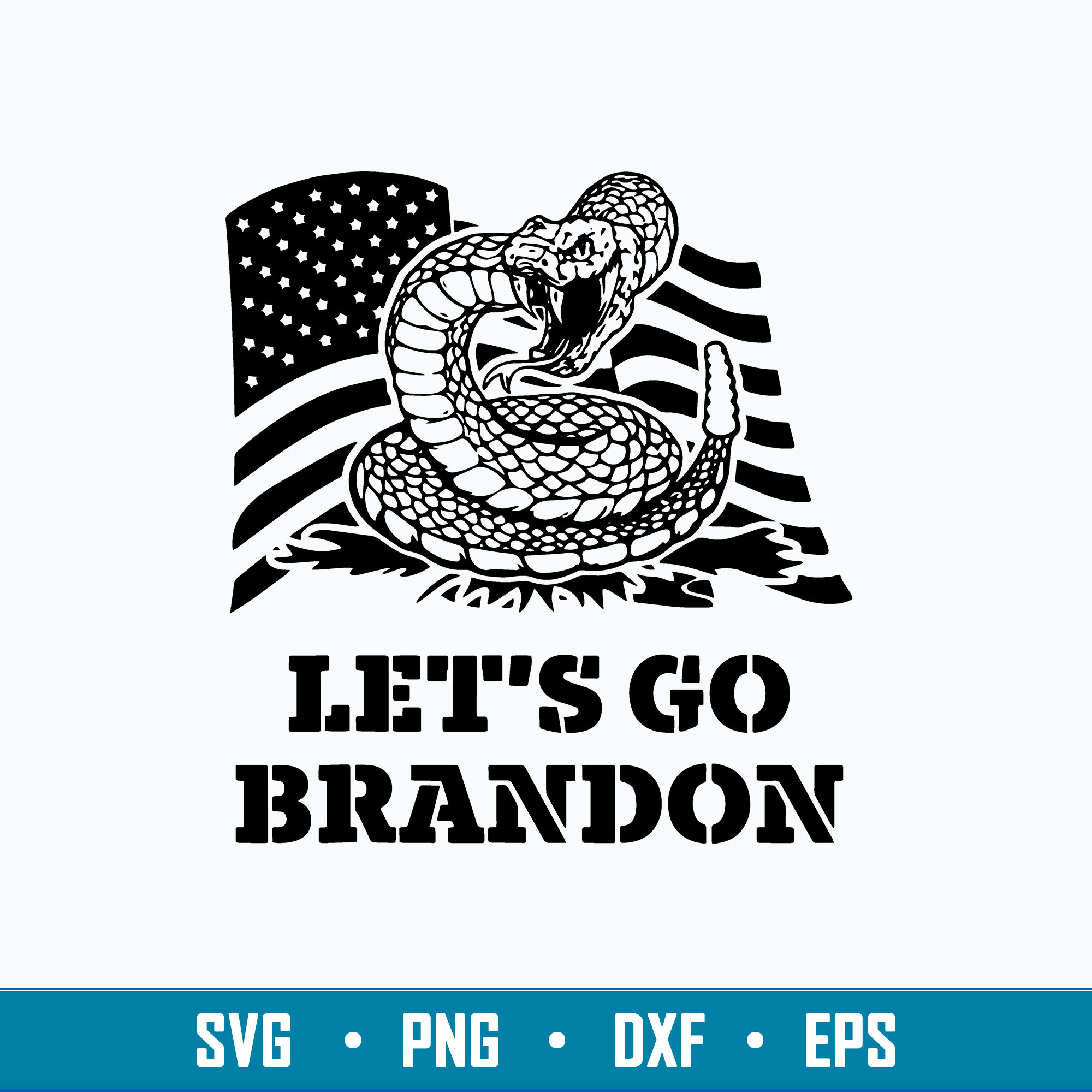 Lets Go Brandon Gadsden Flag Svg, Flag Svg, Png Dxf Eps FIle | Inspire Uplift