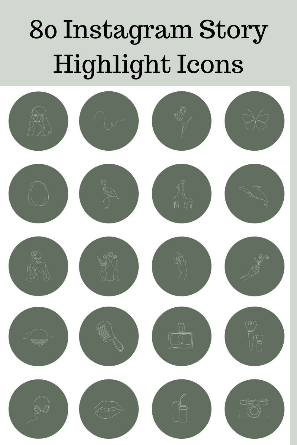 80 Sketch Instagram Highlight Icons. Line Art Instagram High | Inspire ...