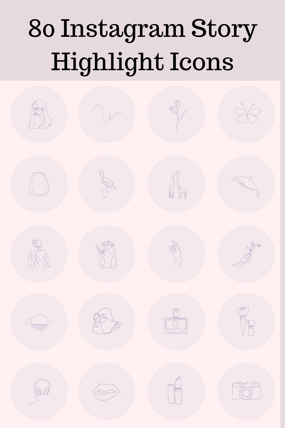 80 Sketch Instagram Highlight Icons. Minimalistic Instagram | Inspire ...