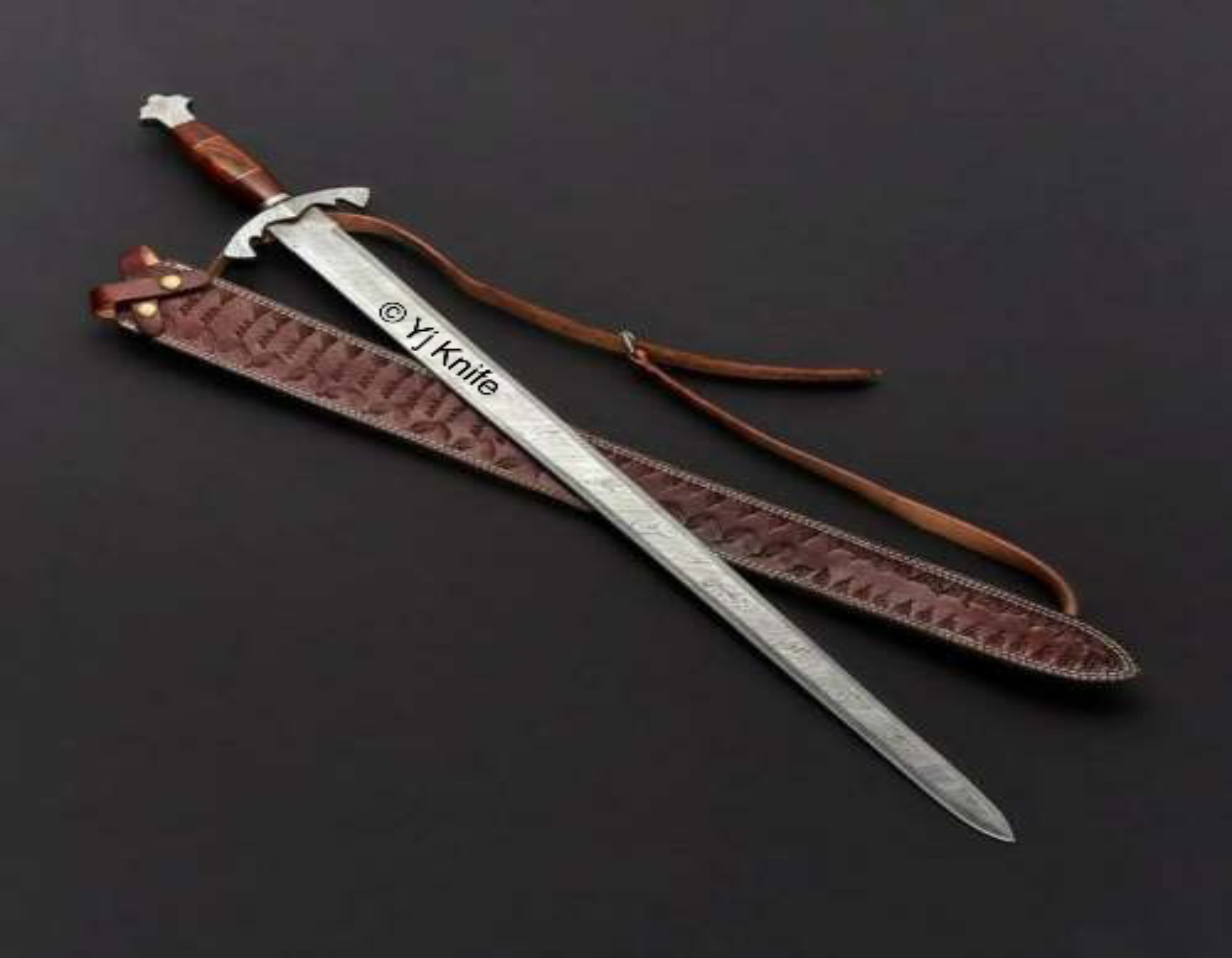 Handmade Damascus Steel Battle Ready Combat Fantasy Swords - Inspire Uplift