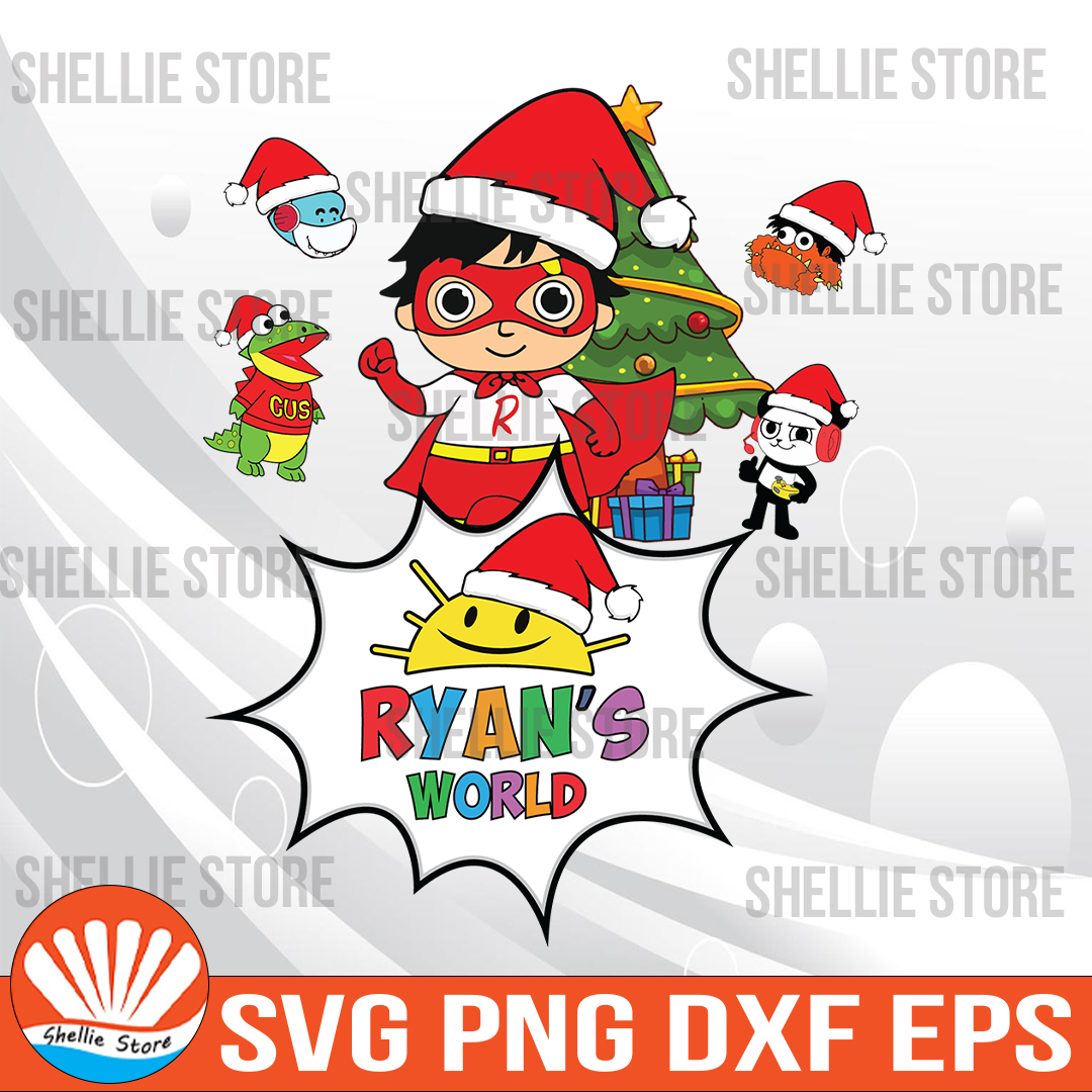 Ryan's world Christmas svg, Cartoon svg, pine tree svg, Chri | Inspire ...