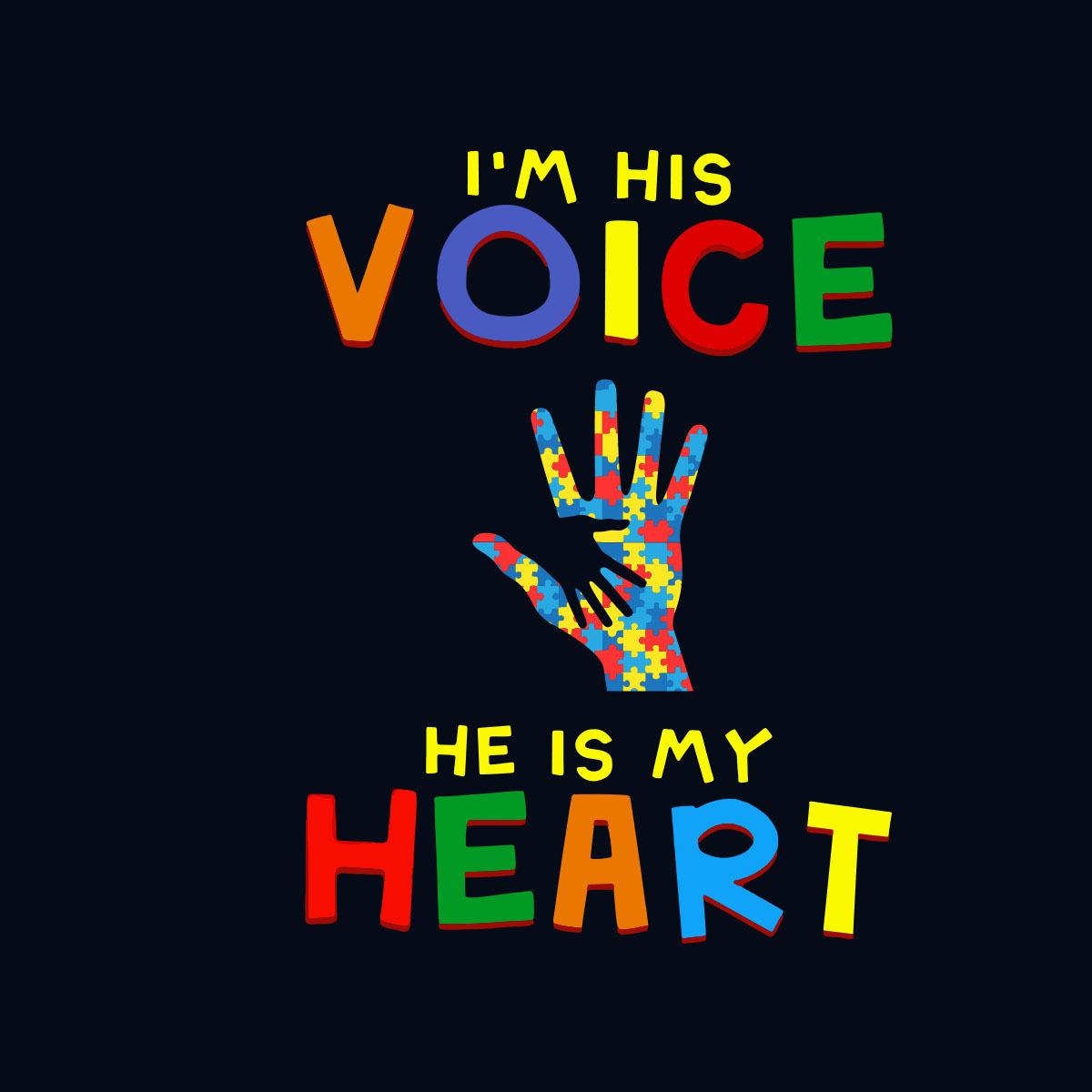 I Am His Voice He Is My Heart Svg, Awareness Svg, Autism Svg | Inspire ...