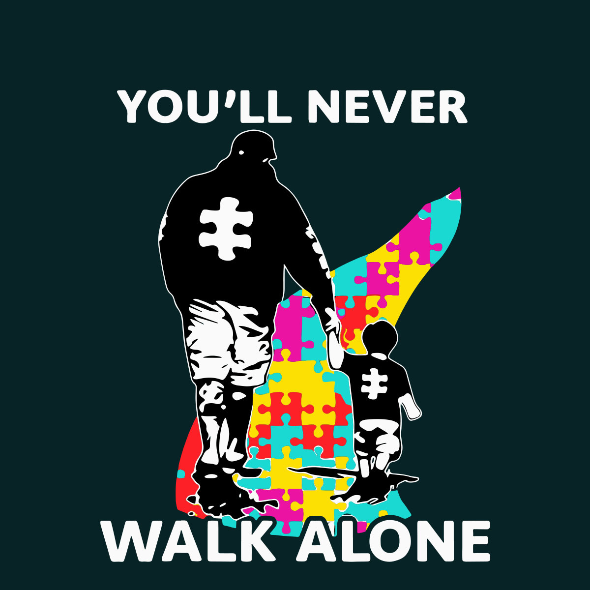 You Will Never Walk Alone Svg, Awareness Svg, Autism Svg, Au | Inspire ...
