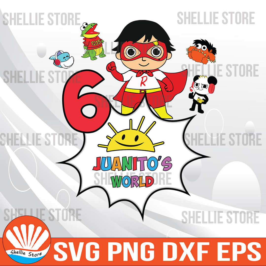 Personalized name and age birthday Boy svg, Ryan's world svg | Inspire ...