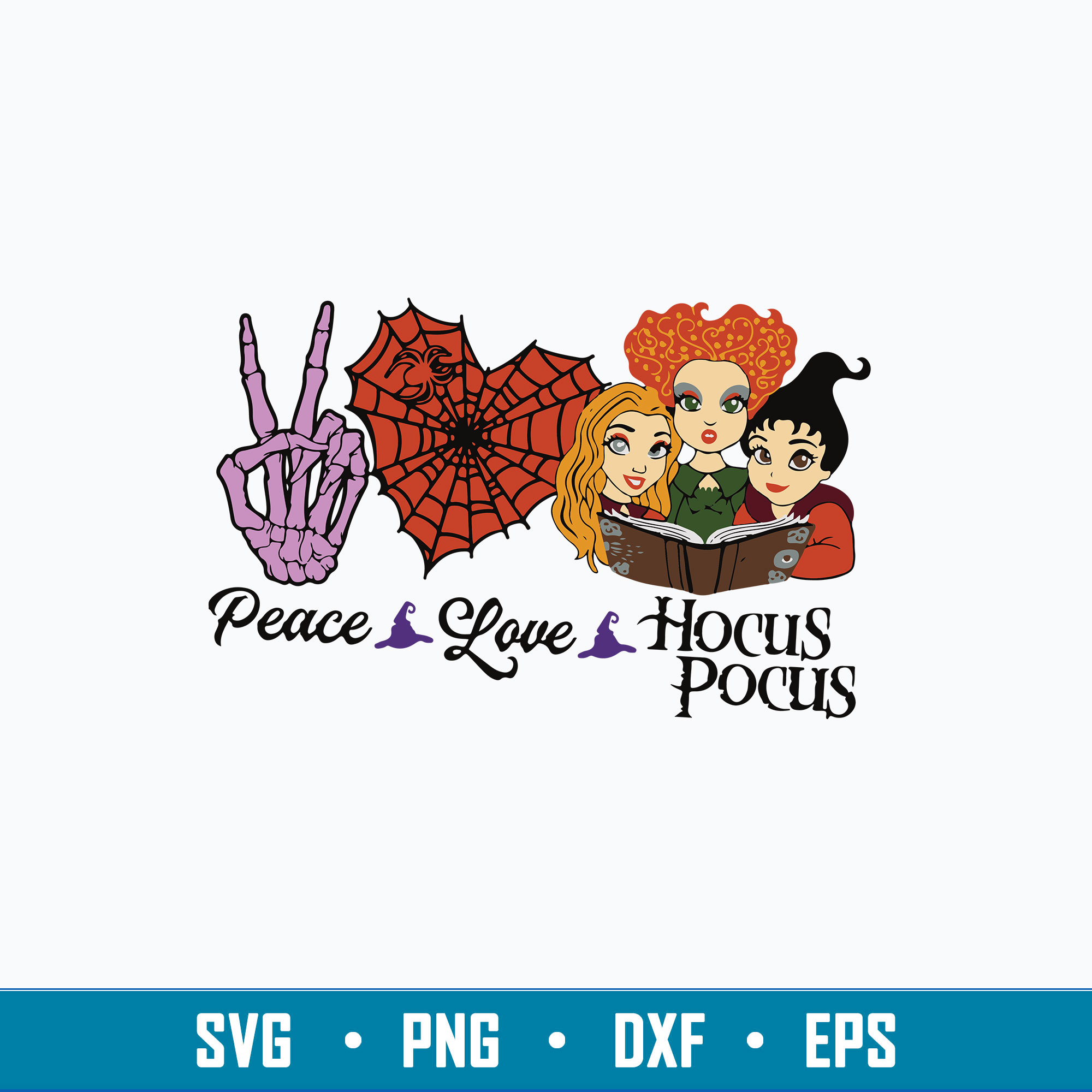 Peace Love Hocus Pocus Svg, Hocus Pocus Svg, Png Dxf Eps Fi | Inspire ...