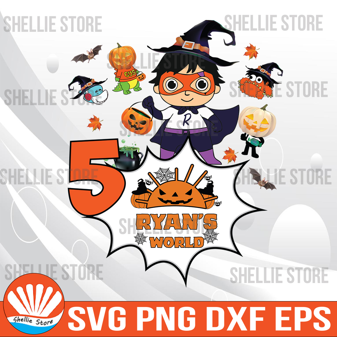 Birthday boy with Halloween Ryan's world svg, Birthday part | Inspire ...